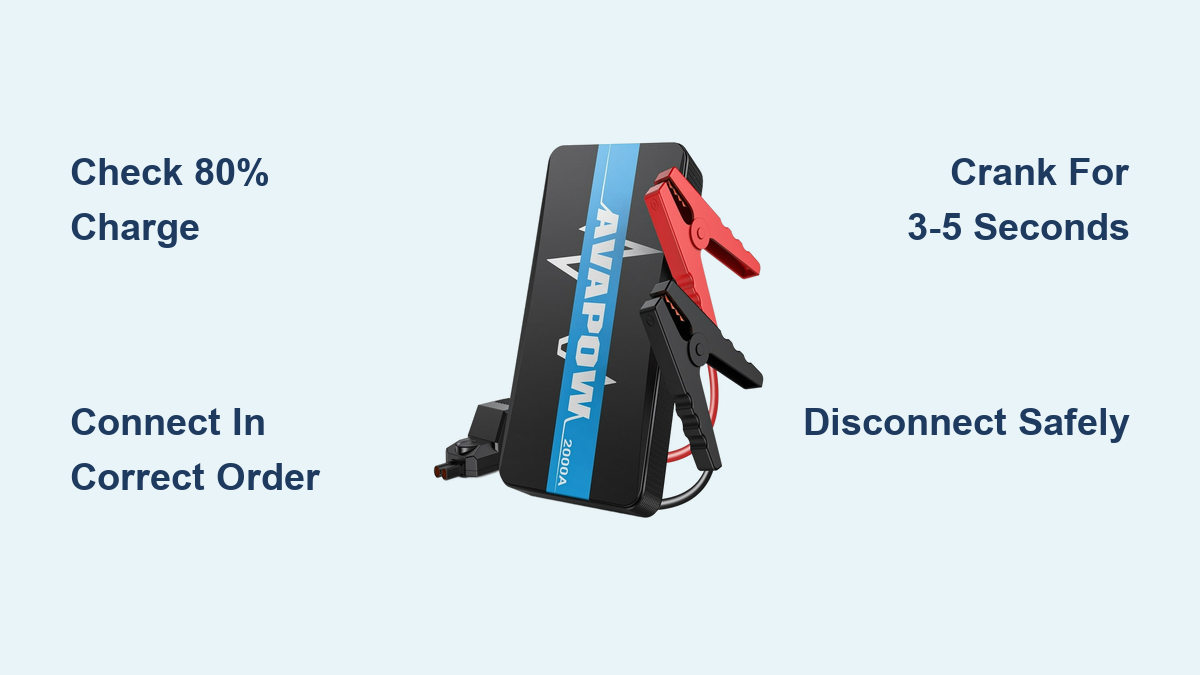 How to Use Avapow Jump Starter – Quick Guide