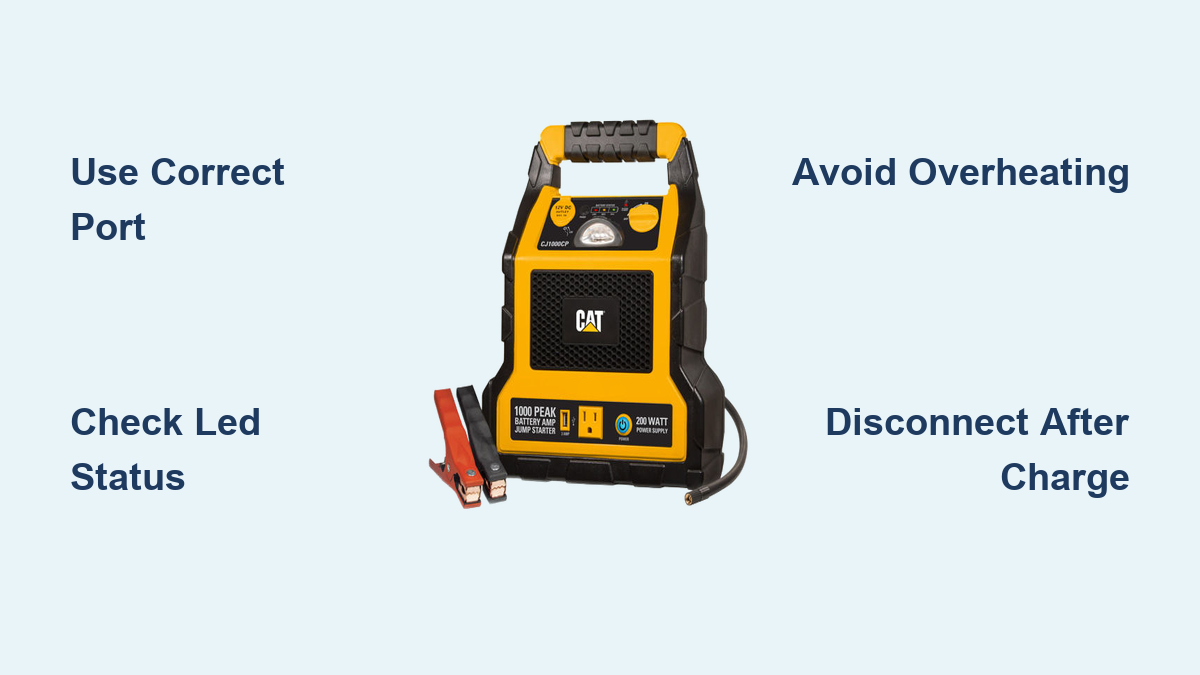How to Charge Cat Jump Starter: Quick Guide