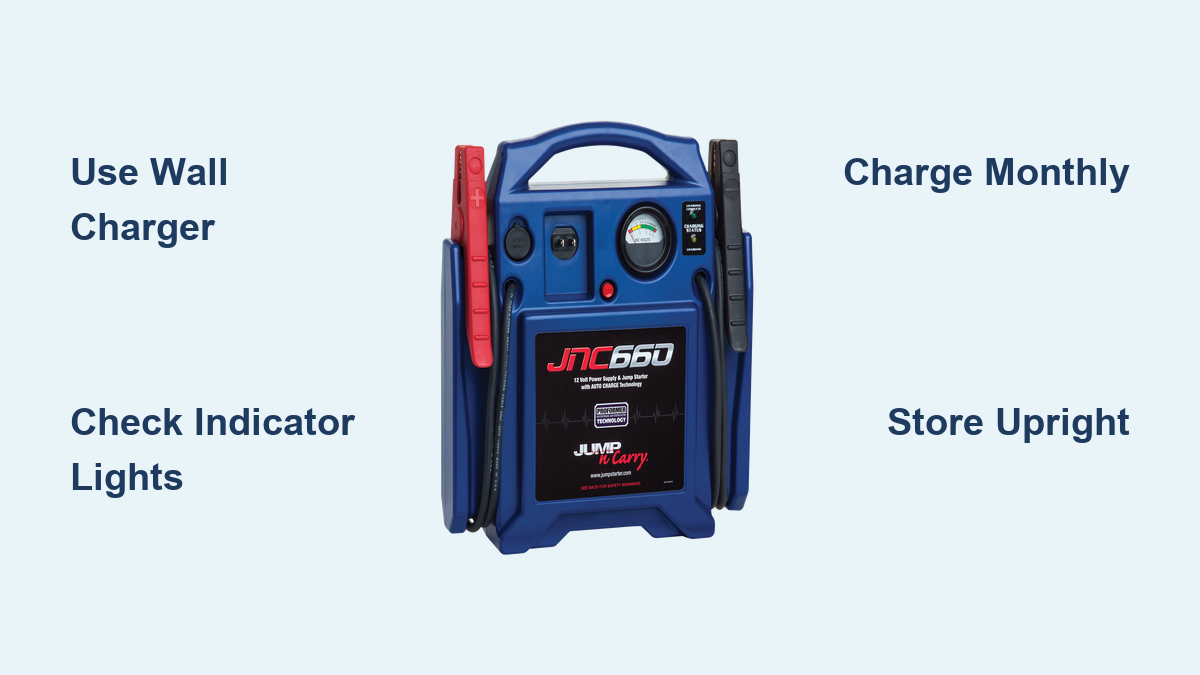 How to Charge JNC660 Jump Starter