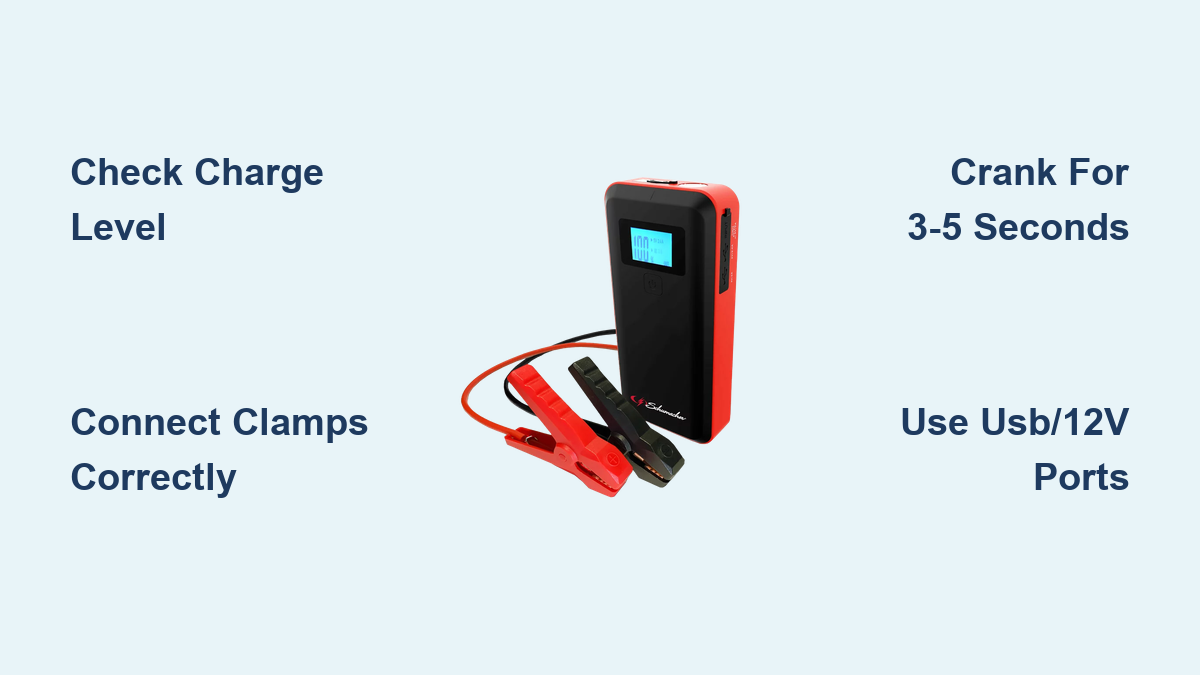 How to Use Schumacher Jump Starter: Quick Guide